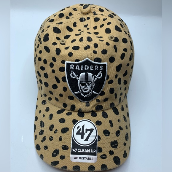 NFL | Accessories | Las Vegas Raiders 47 Cheetah Print Strapback ...
